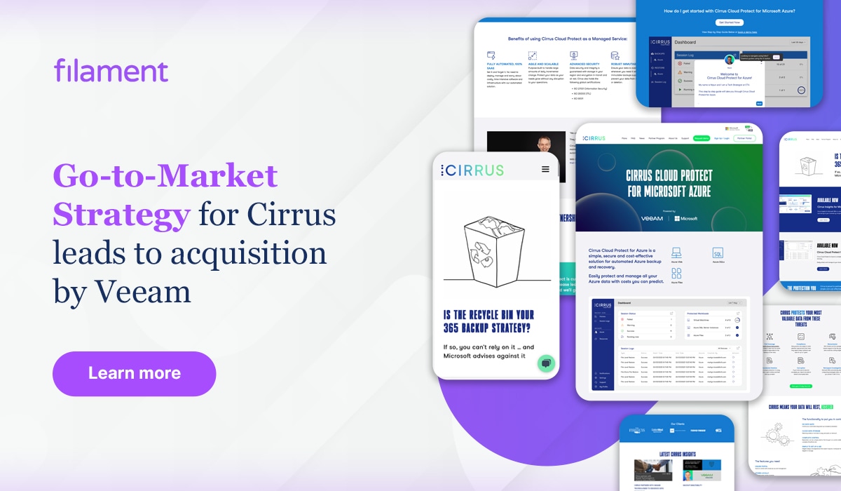 Successful Go-to-Market Strategy for Cirrus Leads to Acquisition by Veeam Software Within 18 ...